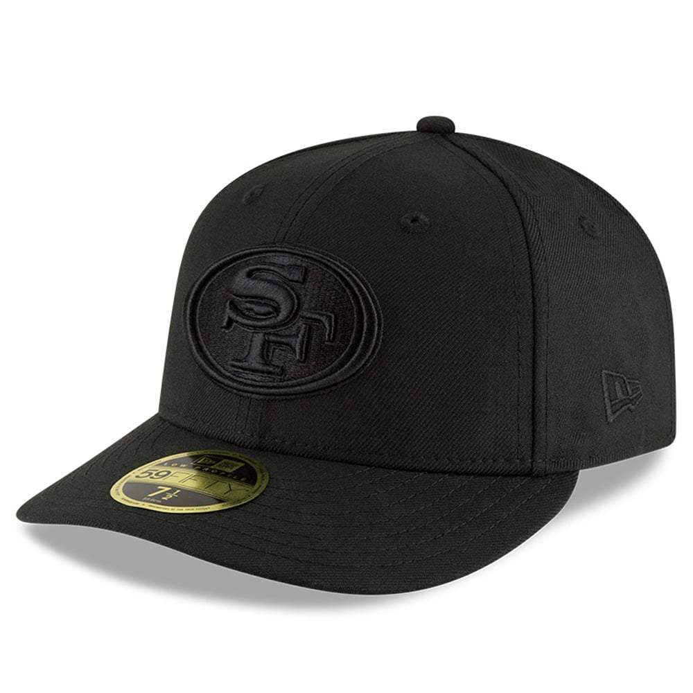 New Era San Francisco 49ers Black on Black Low Profile 59FIFTY Fitted Hat