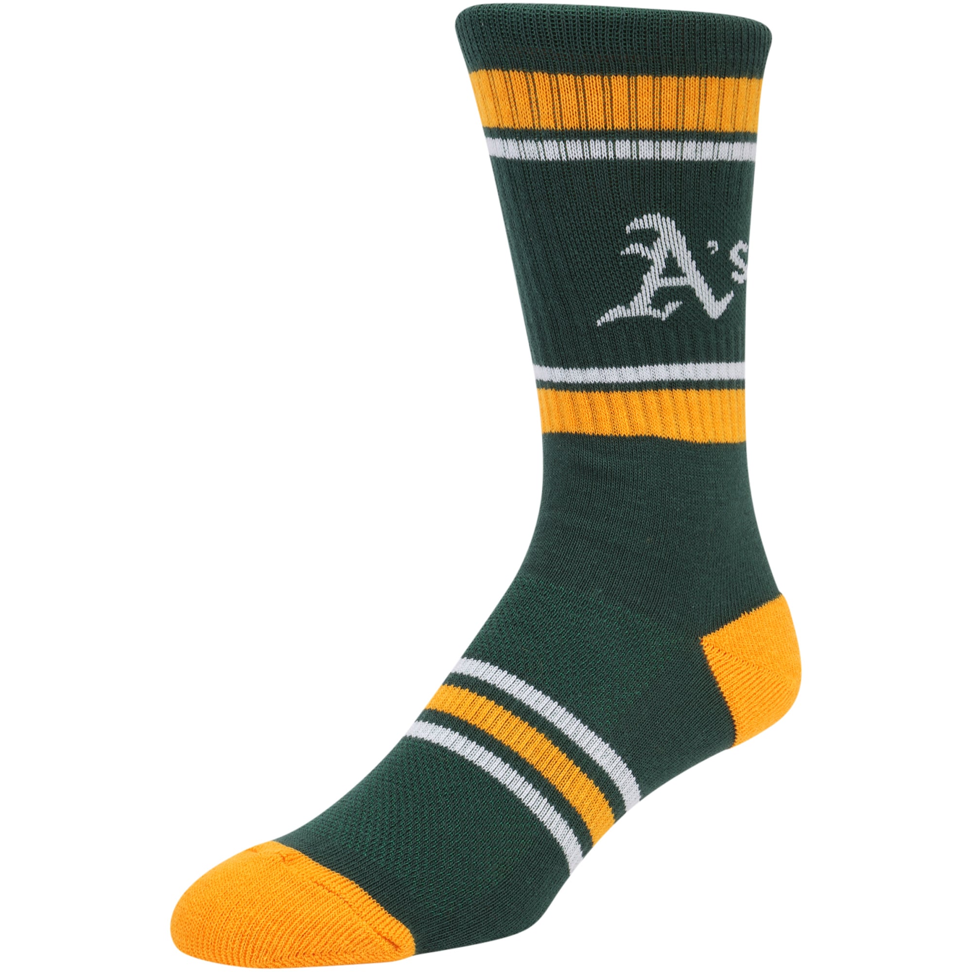 Men's Athletics Green Stripe Crew Socks