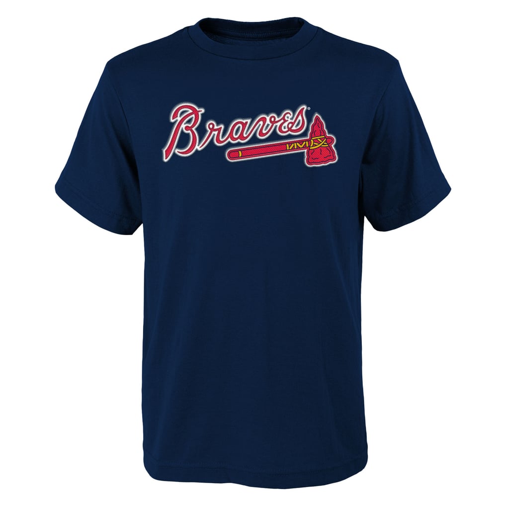 Youth Atlanta Braves Ozzie Albies Majestic Navy Player Name And Number T