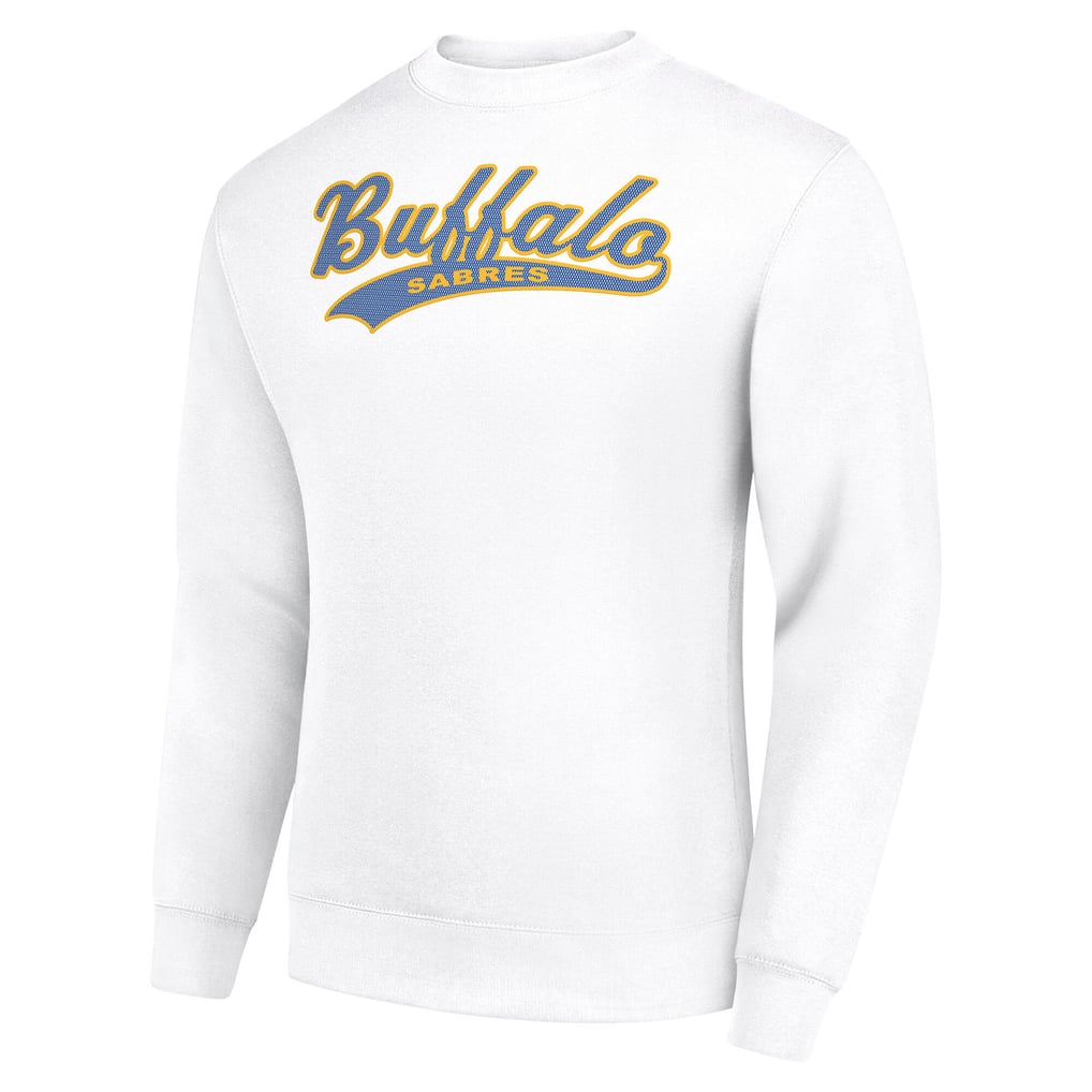 Men's Buffalo Sabres Starter White Tailsweep City Pullover Sweatshirt