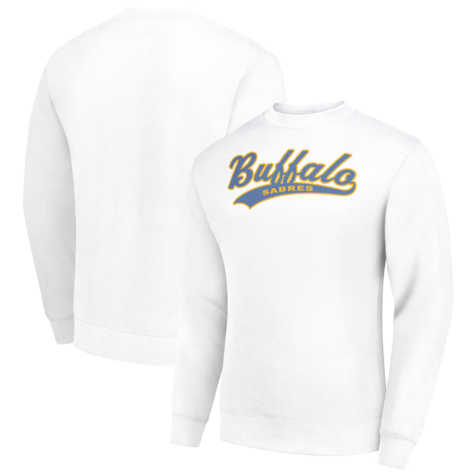 Men's Buffalo Sabres Starter White Tailsweep City Pullover Sweatshirt