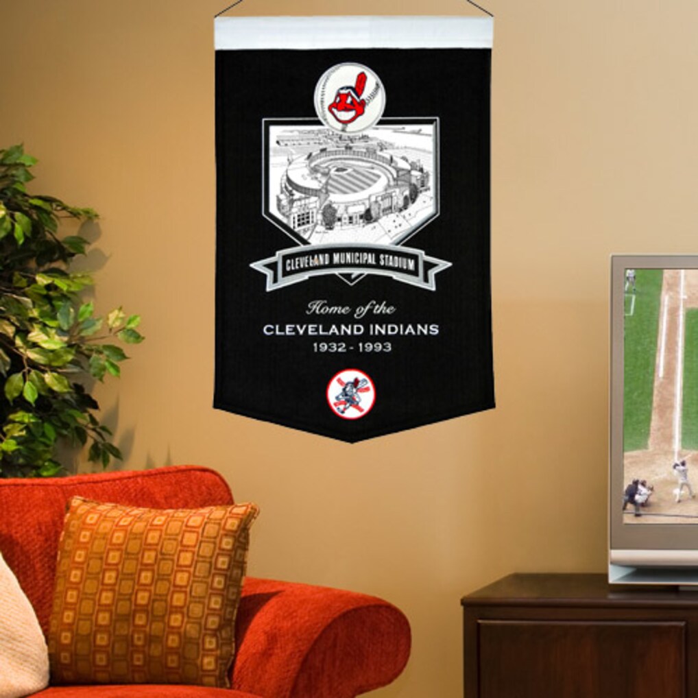 Cleveland Indians 15'' x 23.5'' Stadium Banner - Black