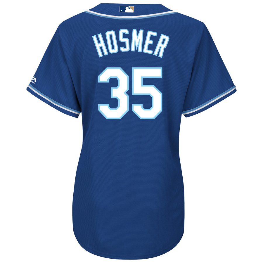 Womens Kansas City Royals Eric Hosmer Majestic Alternate Royal Plus Size Cool Base Player Jersey