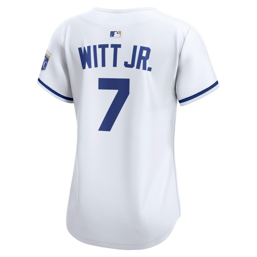 Womens Kansas City Royals Bobby Witt Jr Nike White Home Limited Player Jersey