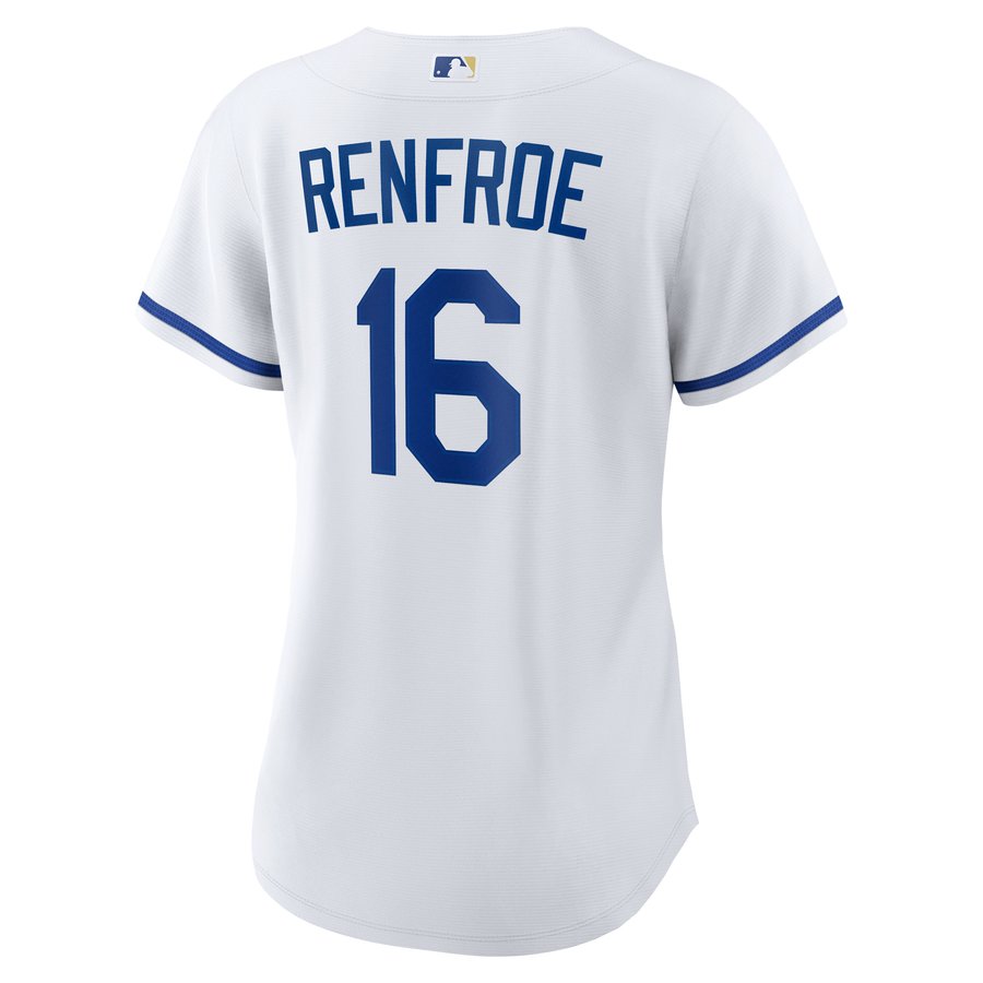 Womens Kansas City Royals Hunter Renfroe Nike White Home Replica Jersey