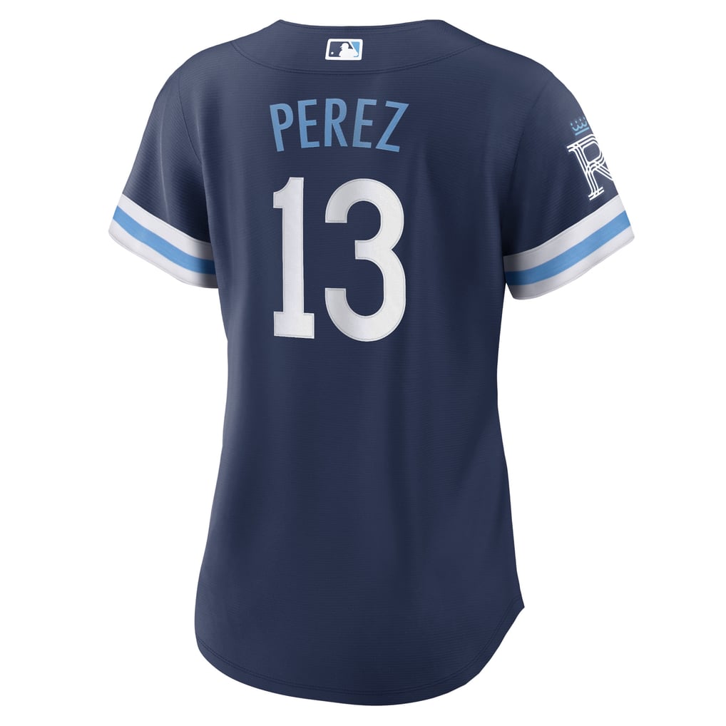 Womens Kansas City Royals Salvador Perez Nike Navy City Connect Replica Player Jersey