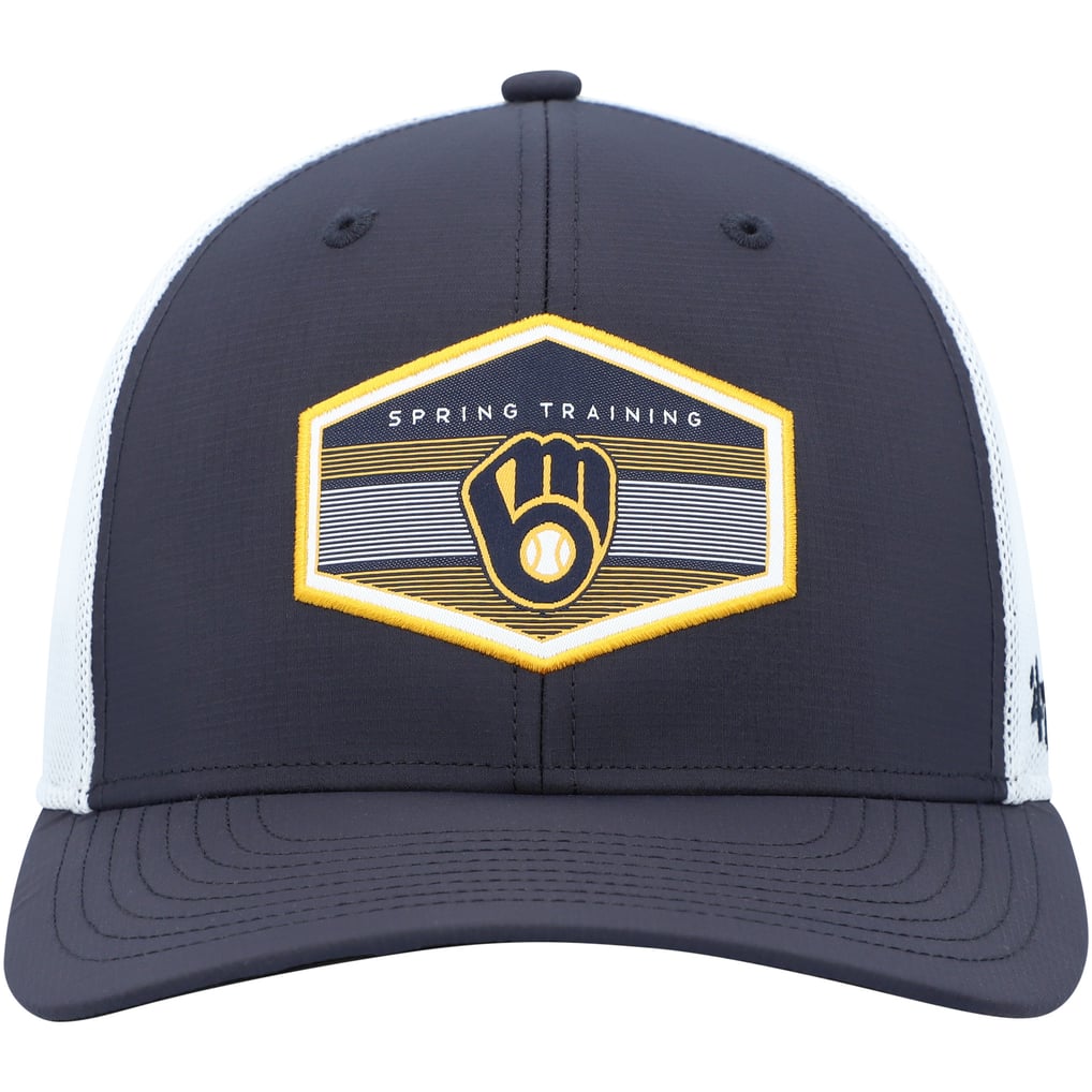 Men's Milwaukee Brewers '47 Navy/White Spring Training Burgess Trucker ...