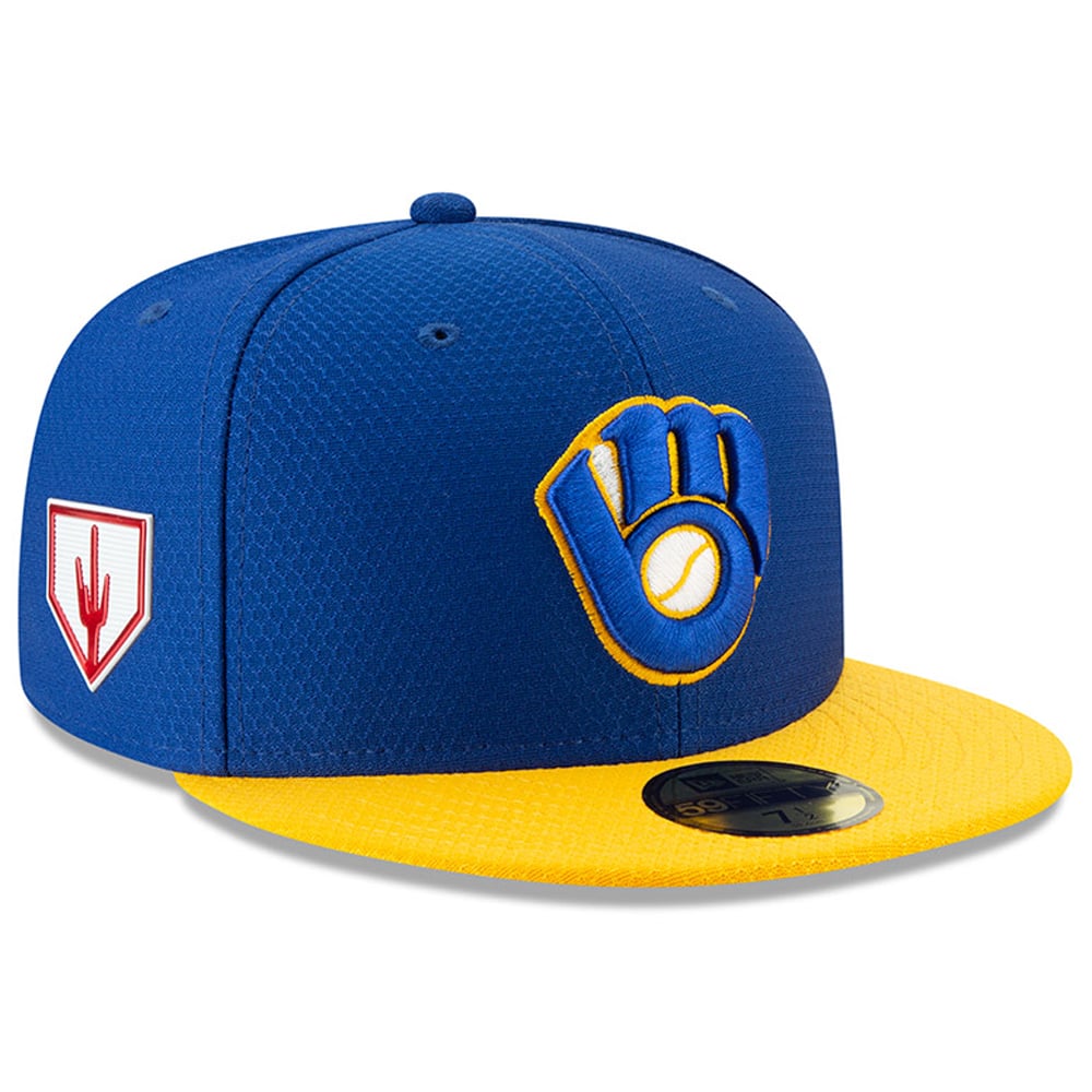 Men's Milwaukee Brewers New Era Blue/Yellow 2019 Spring Training ...