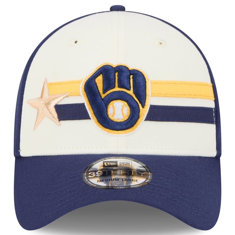 Men's Milwaukee Brewers New Era Cream/Navy 2024 MLB All-Star Game ...