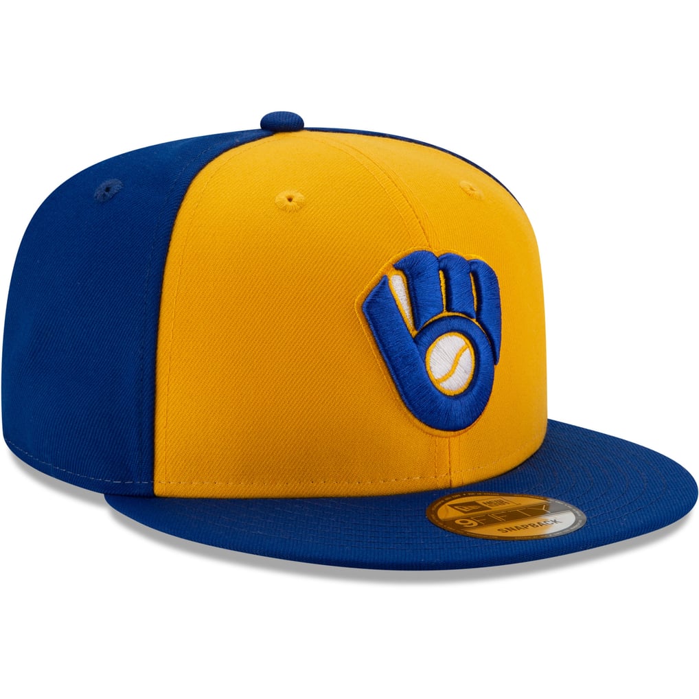 Men's Milwaukee Brewers New Era Gold/Royal 1978 Cooperstown Collection ...