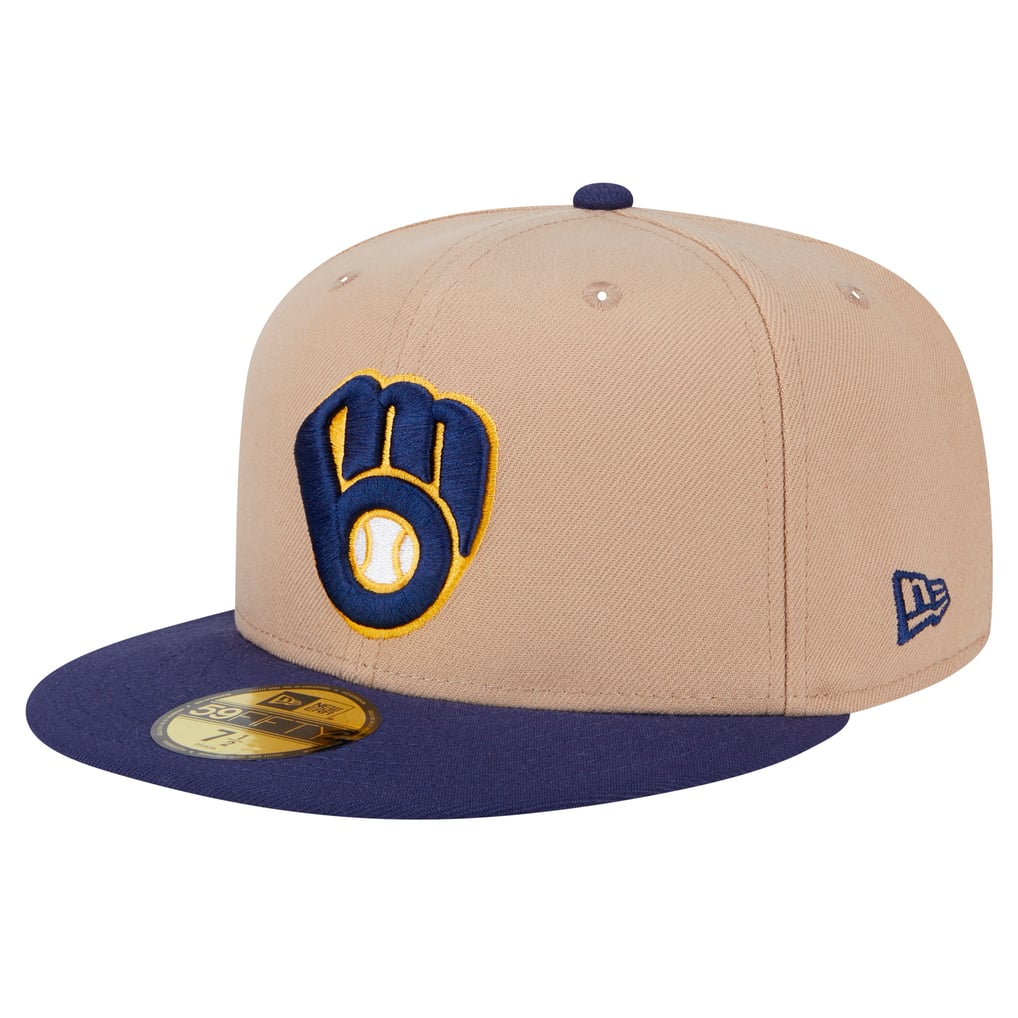 Men's Milwaukee Brewers New Era Khaki 59FIFTY Fitted Hat