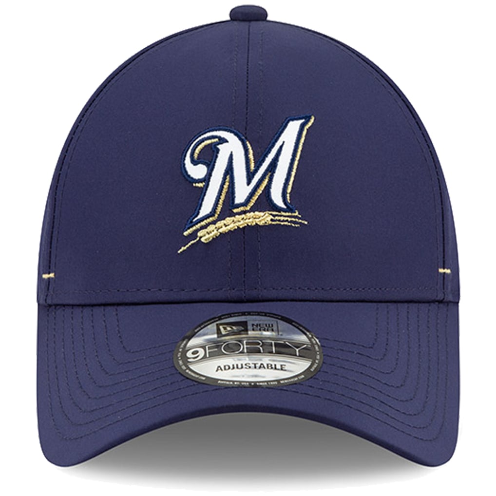 Men's Milwaukee Brewers New Era Navy Dash Featherweight 9FORTY ...