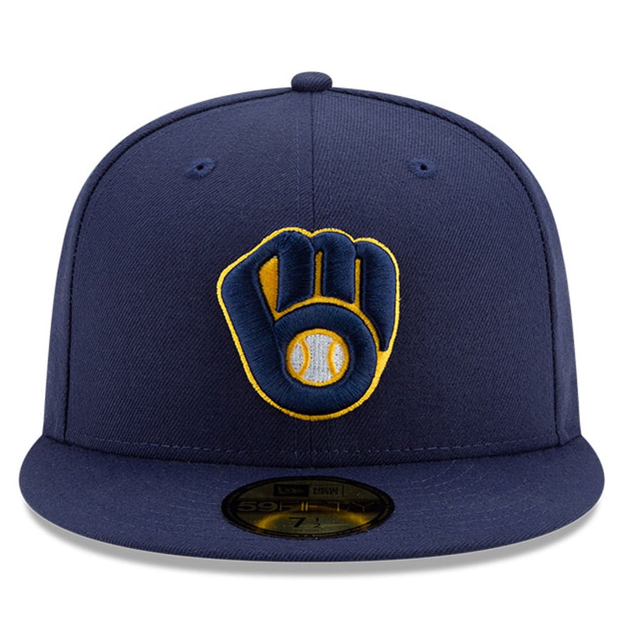 Men's Milwaukee Brewers New Era Navy National Baseball Hall of Fame ...