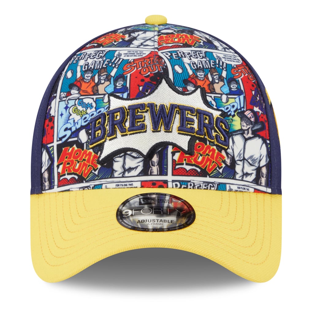 Men's Milwaukee Brewers New Era Navy/Gold 2025 MLB Diamond Hero Edition ...