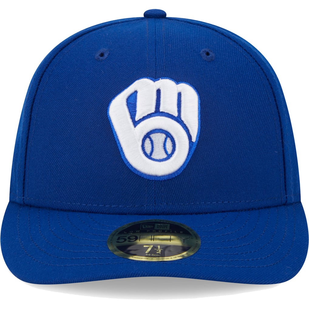 Men's Milwaukee Brewers New Era Royal White Logo Low Profile 59FIFTY ...