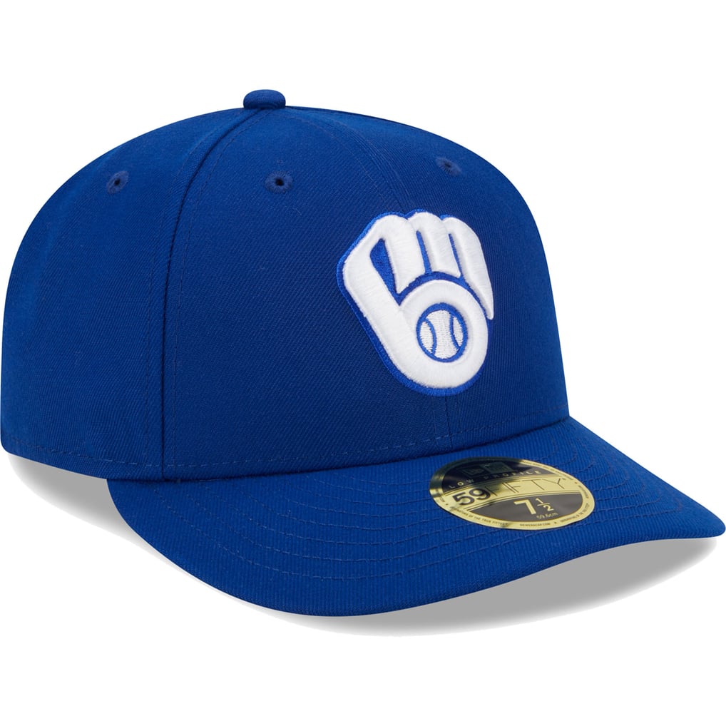 Men's Milwaukee Brewers New Era Royal White Logo Low Profile 59FIFTY ...