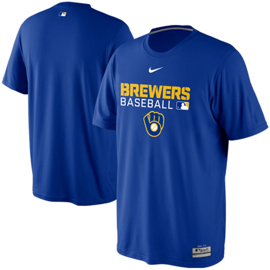 Men's Milwaukee Brewers Nike Royal Authentic Collection Legend Dri-Fit ...