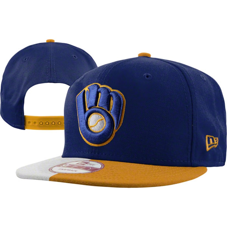 New Era Milwaukee Brewers Cooperstown 9FIFTY Split 'em Snapback Hat