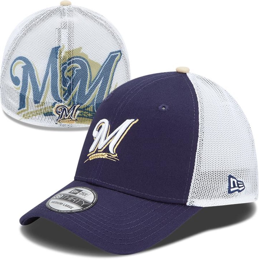 New Era Milwaukee Brewers MLB Double Up 39THIRTY Stretch-Fit Hat