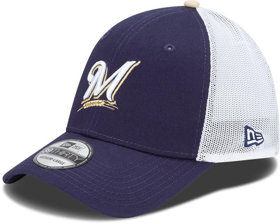 New Era Milwaukee Brewers MLB Double Up 39THIRTY Stretch-Fit Hat