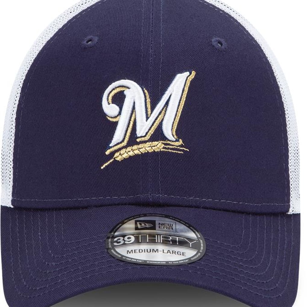 New Era Milwaukee Brewers MLB Double Up 39THIRTY Stretch-Fit Hat