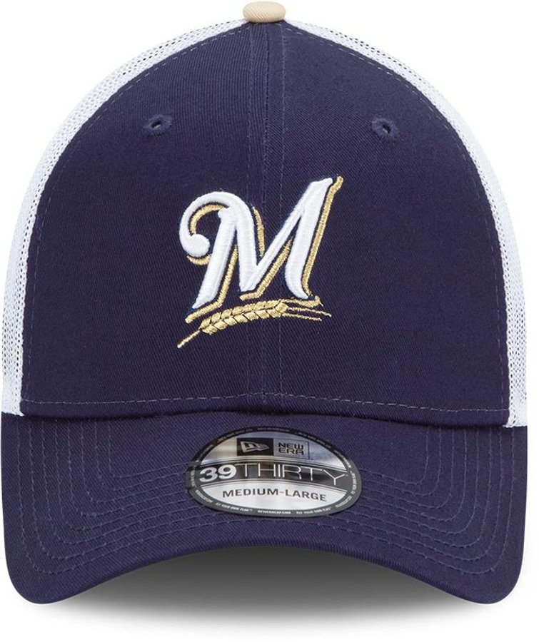 New Era Milwaukee Brewers MLB Double Up 39THIRTY Stretch-Fit Hat