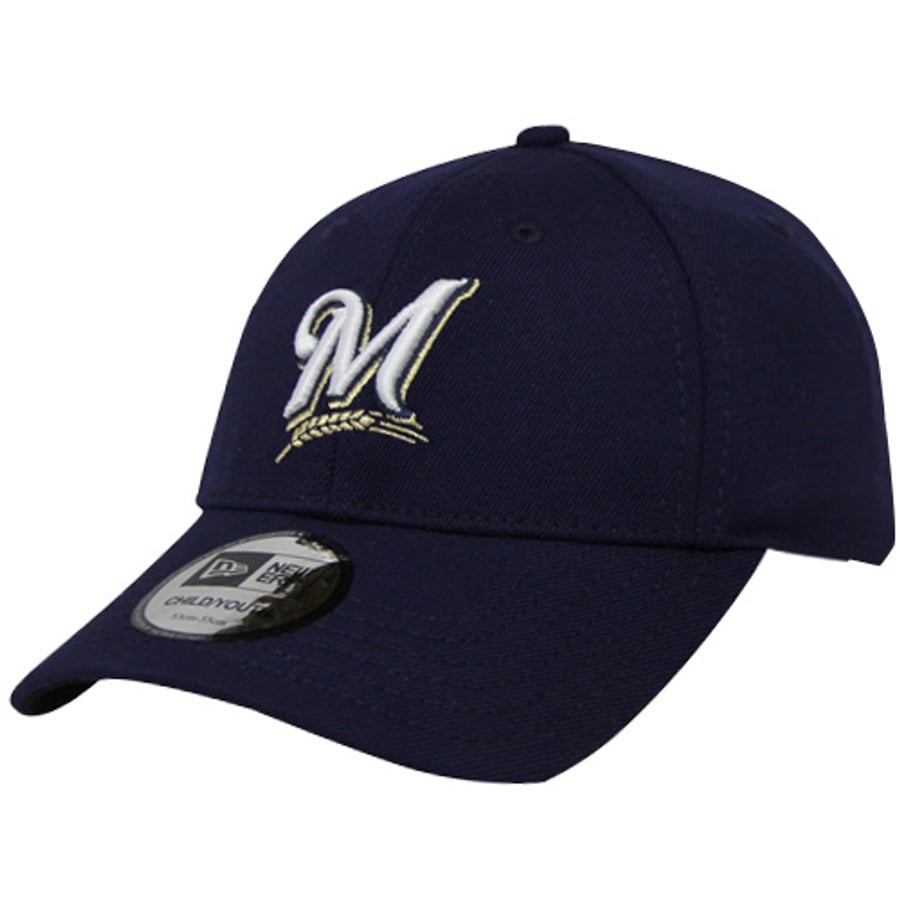 New Era Milwaukee Brewers Youth New Era Flex Hat - Navy Blue