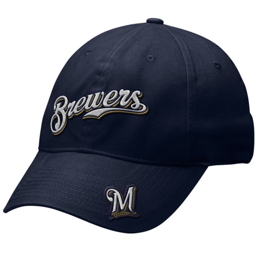 Nike Milwaukee Brewers Navy Blue Legacy 91 Washed Logo Swoosh Flex Hat