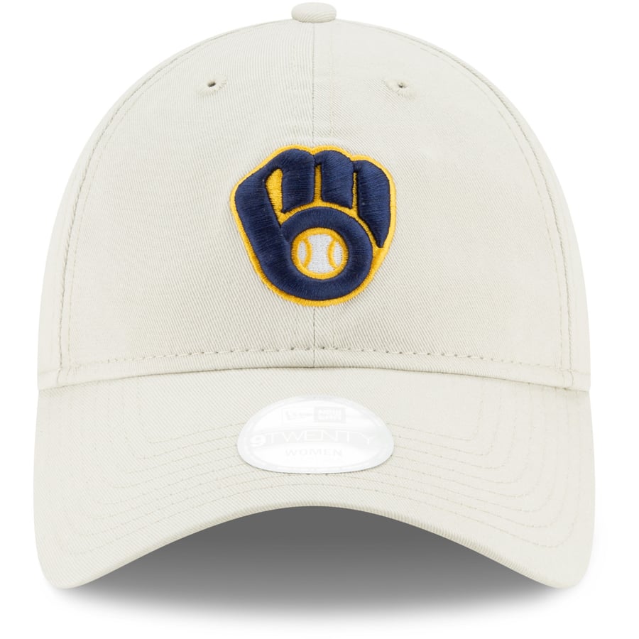 Women's Milwaukee Brewers New Era Khaki Stone Core Classic 9TWENTY ...