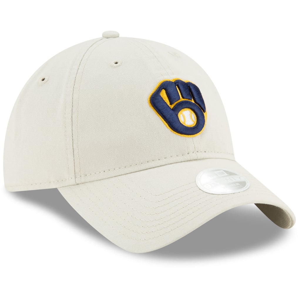 Women's Milwaukee Brewers New Era Khaki Stone Core Classic 9TWENTY ...