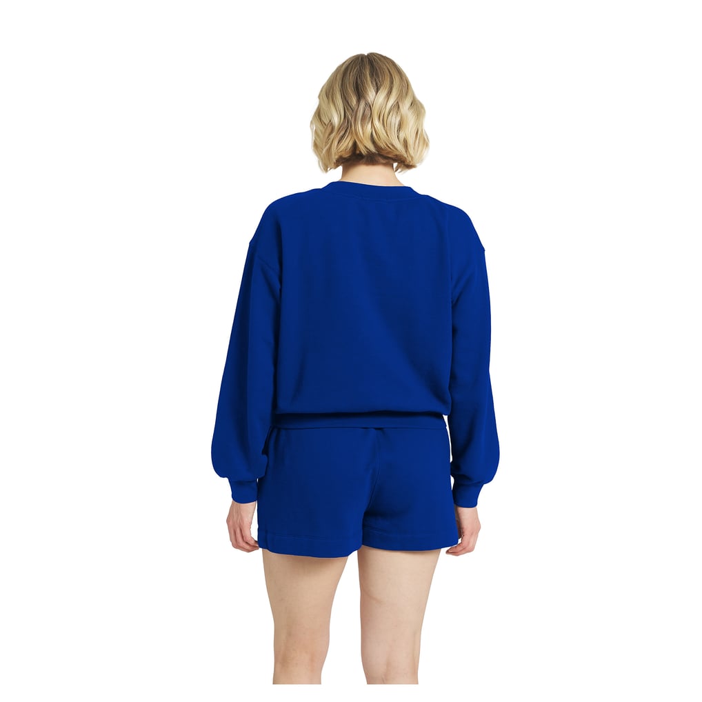 Women's New York Giants WEAR by Erin Andrews Royal Fleece V-Neck Lounge Set