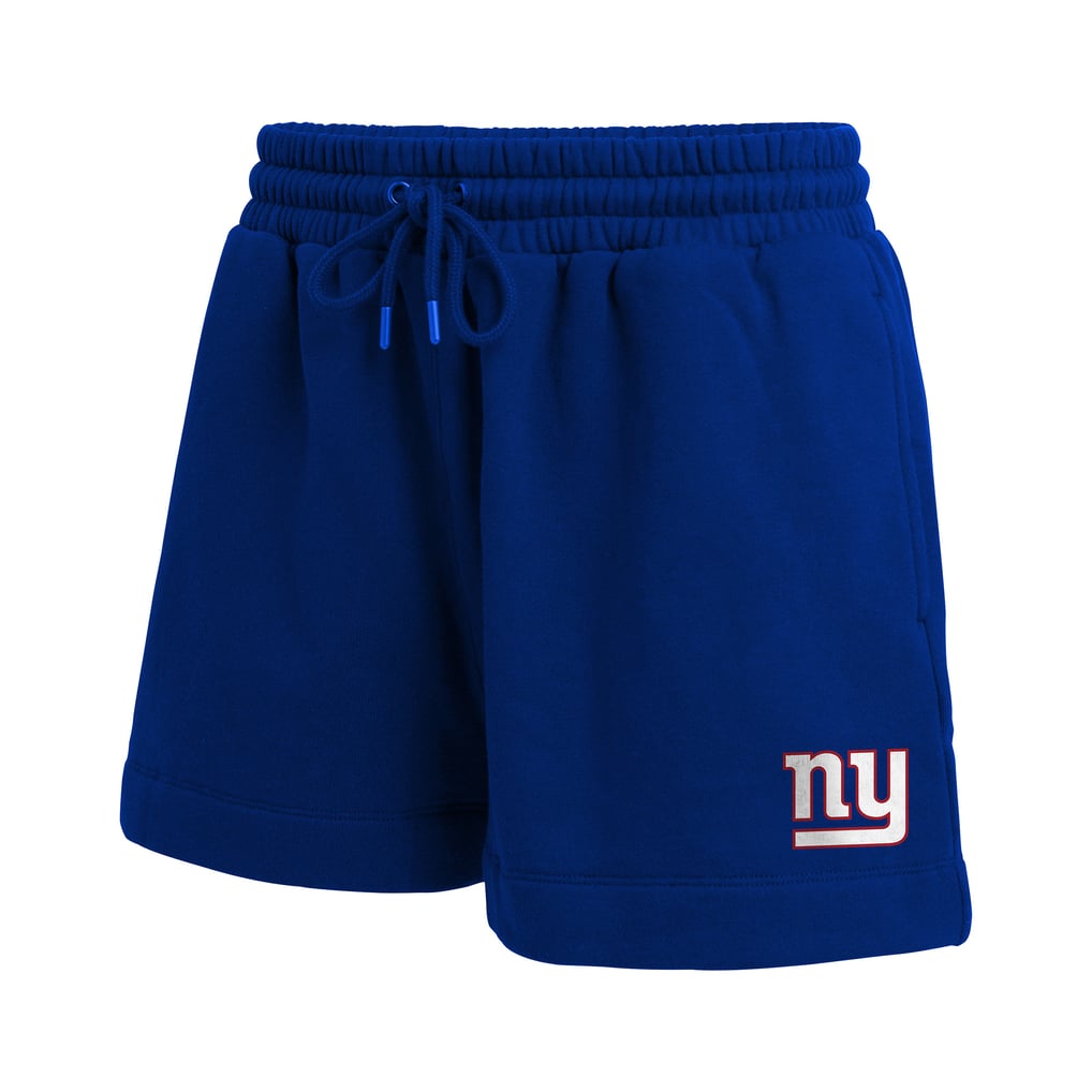 Women's New York Giants WEAR by Erin Andrews Royal Fleece V-Neck Lounge Set
