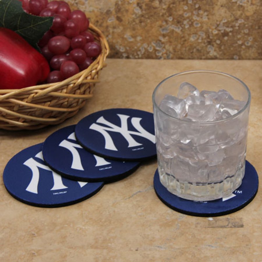 New York Yankees 4-Pack Round Neoprene Coaster Set