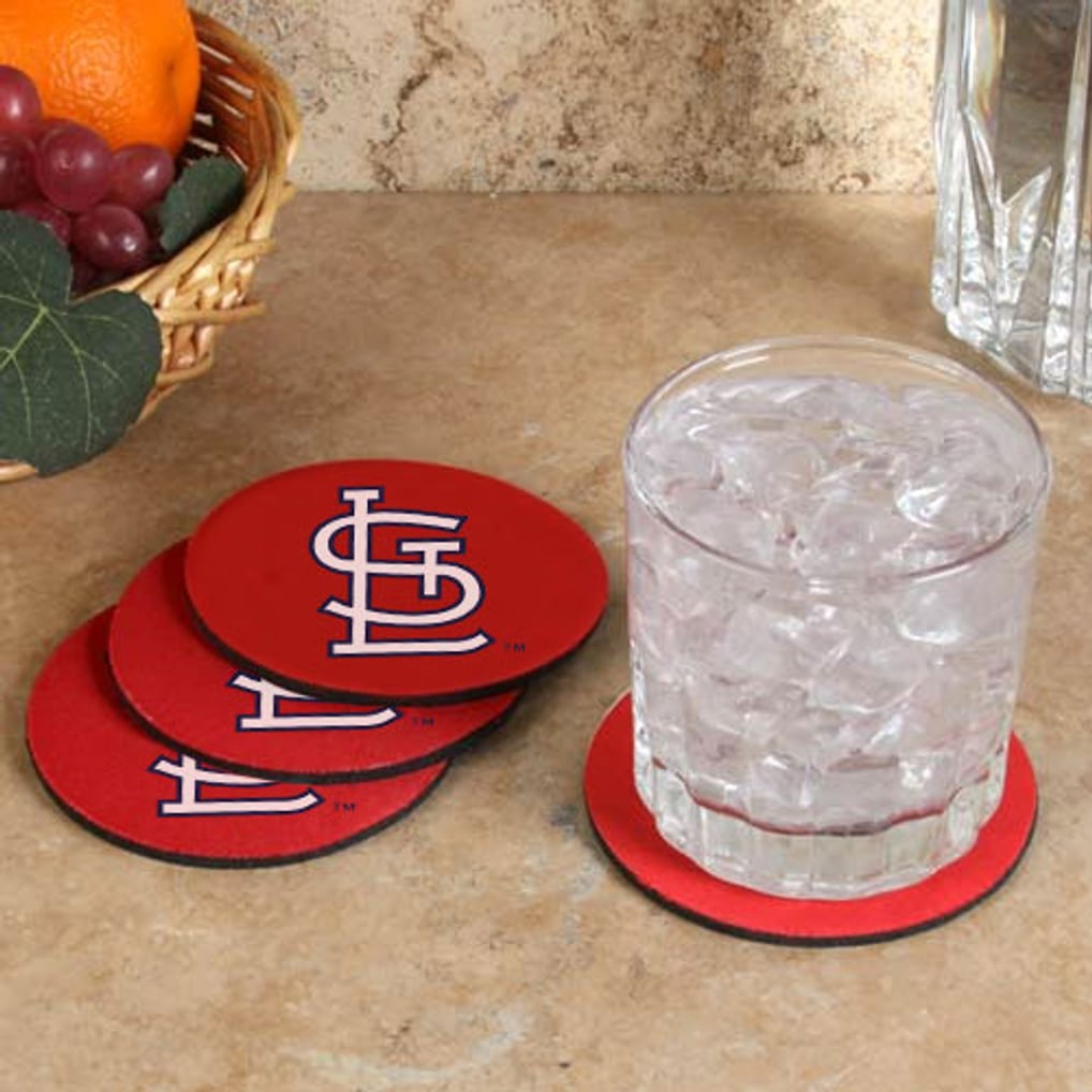 St. Louis Cardinals 4-Pack Round Neoprene Coaster Set
