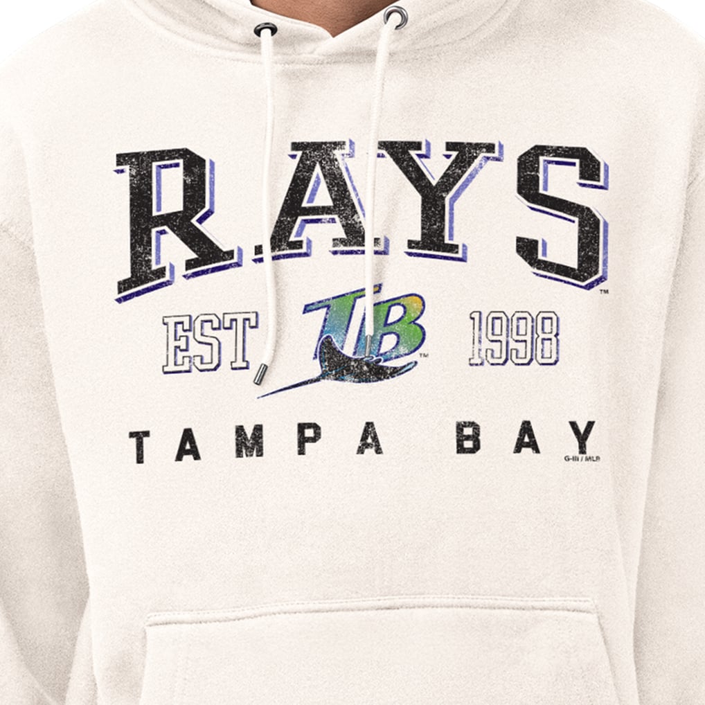 Men's Tampa Bay Rays Starter Cream Established Logo Fleece Hoodie