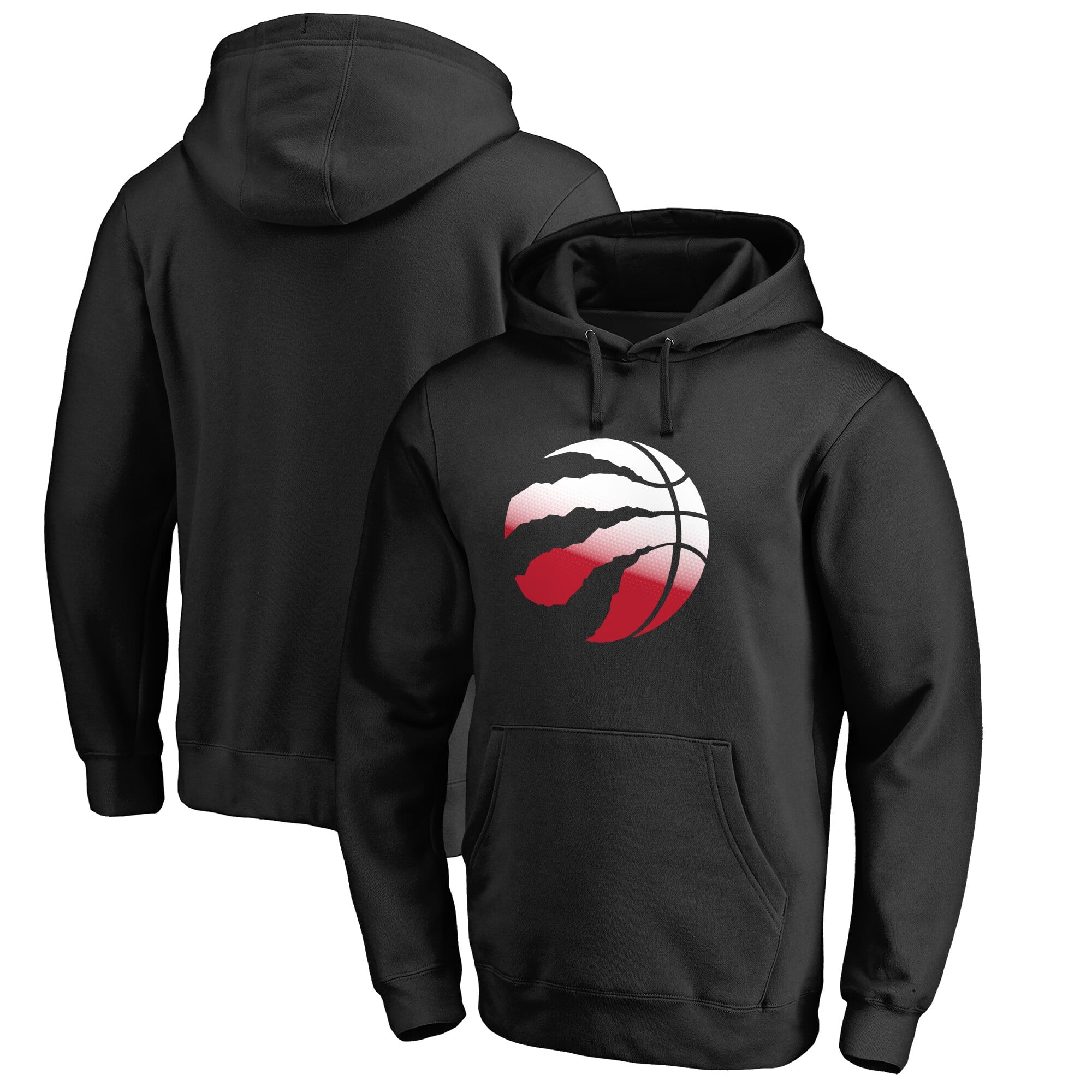 Men's Toronto Raptors Black Gradient Logo Pullover Hoodie
