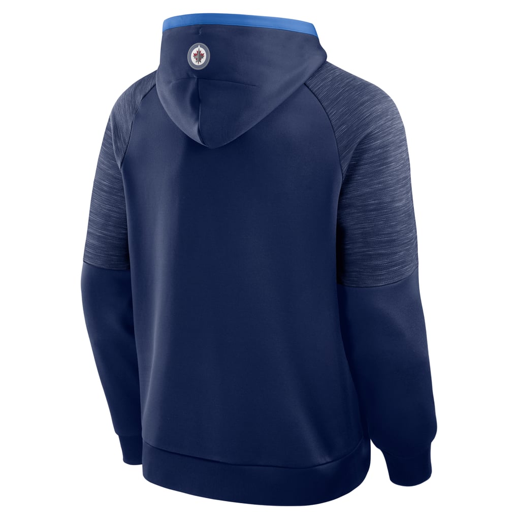 Men's Winnipeg Jets Fanatics Navy Goaltender Defender Raglan Pullover ...