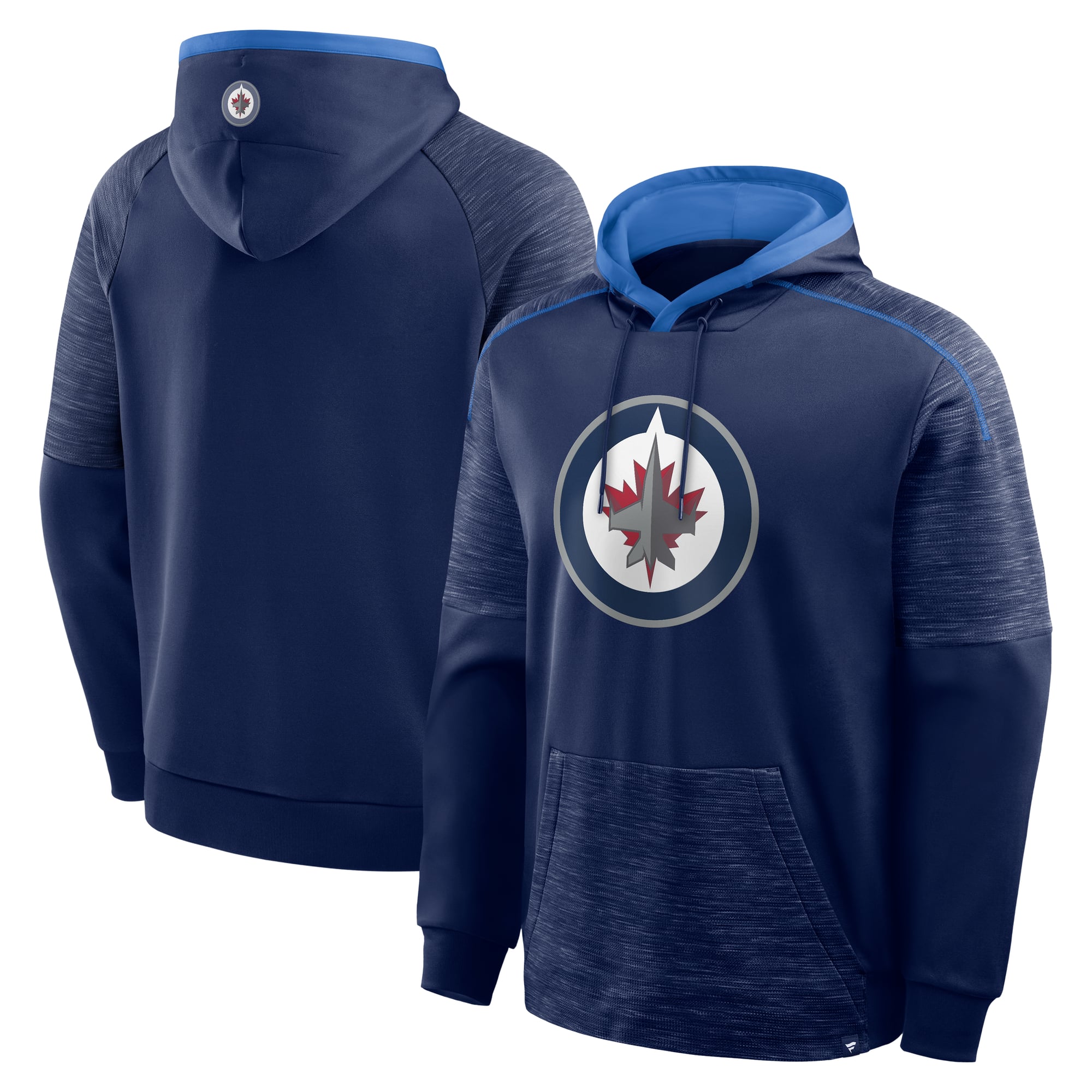 Men's Winnipeg Jets Fanatics Navy Goaltender Defender Raglan Pullover ...